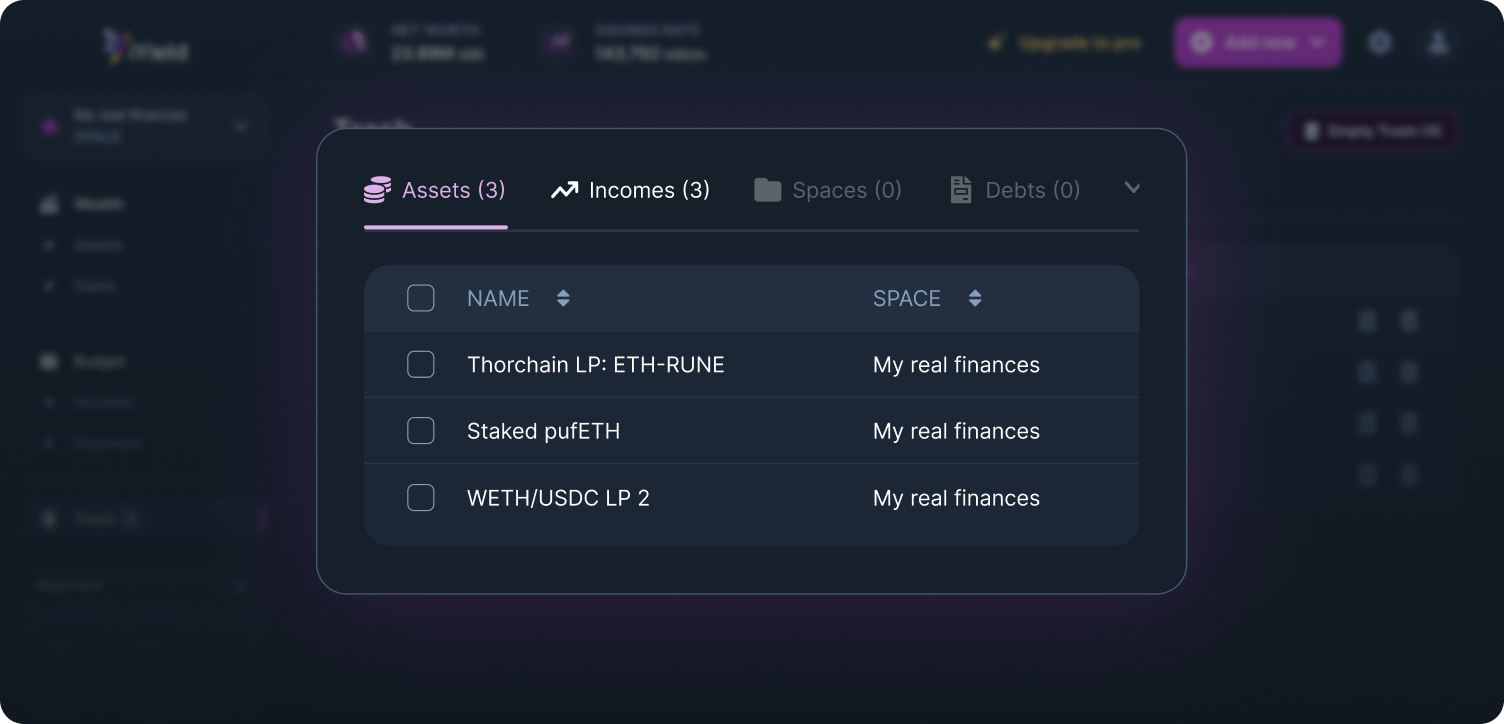 How the trash works - iYield Knowledge Base
