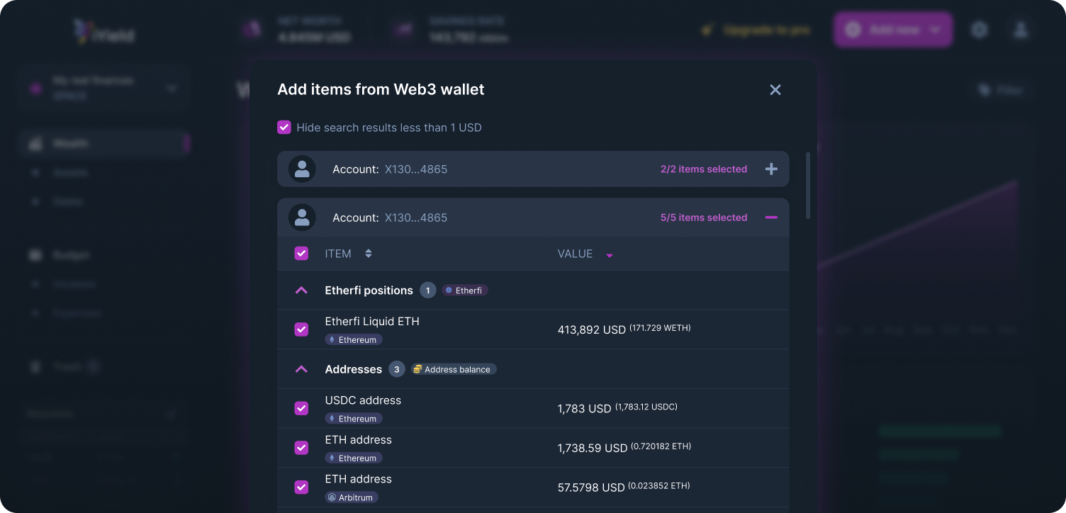 Adding multiple wallets - iYield