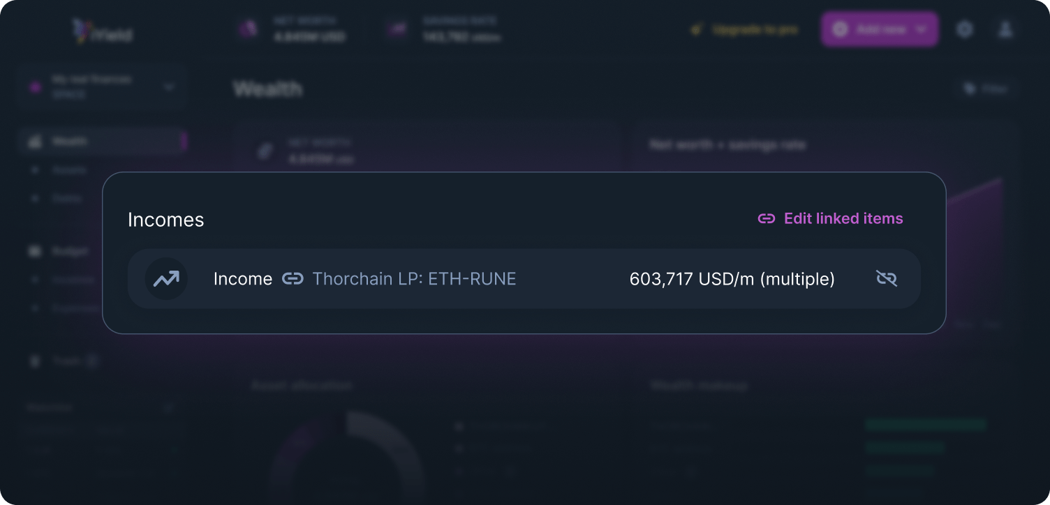 How linked items work - iYield