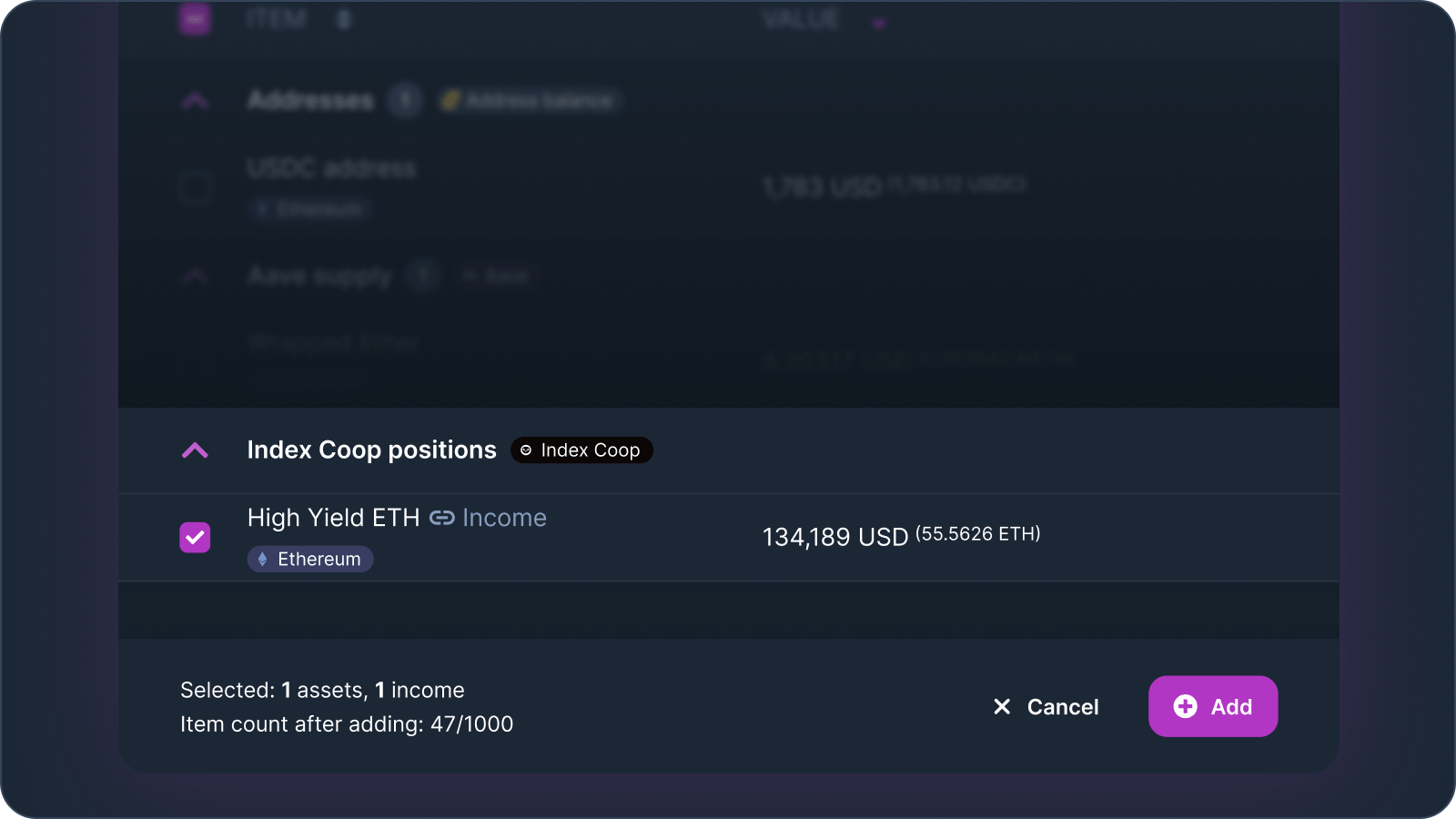 Add Index Coop positions - iYield Knowledge Base