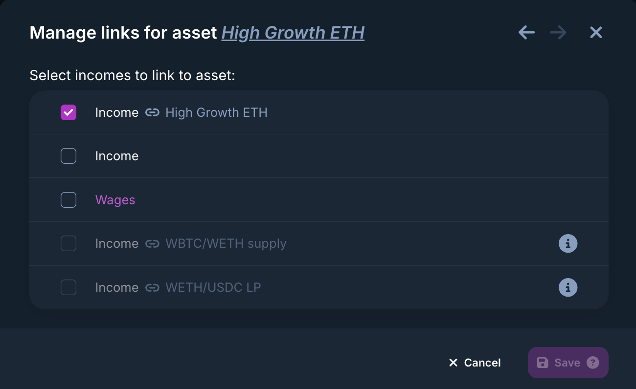 How linked items work - iYield